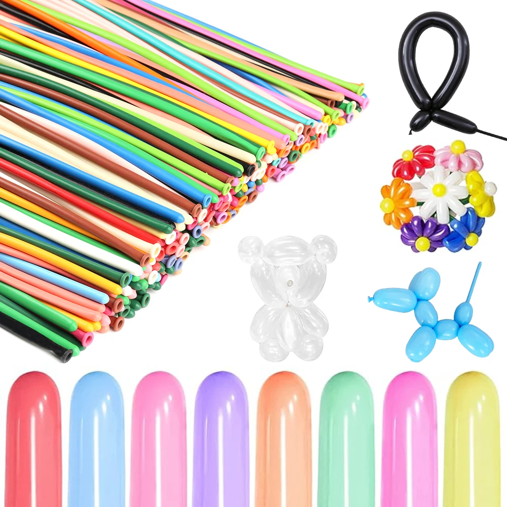 Long-Strip-Balloon-25-50-75-100pcs-Christmas-Wedding-Kids-Birthday ...