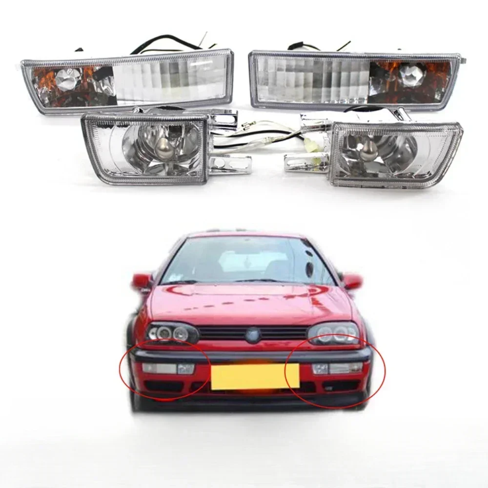 4PCS-Set-Car-Smoked-Front-Bumper-Fog-Light-Turn-Signal-Lamp-for-VW-Golf ...