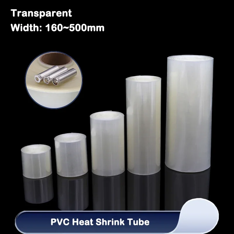 Tubo termorretráctil de PVC transparente de 160mm ~ 500mm, paquete de ...