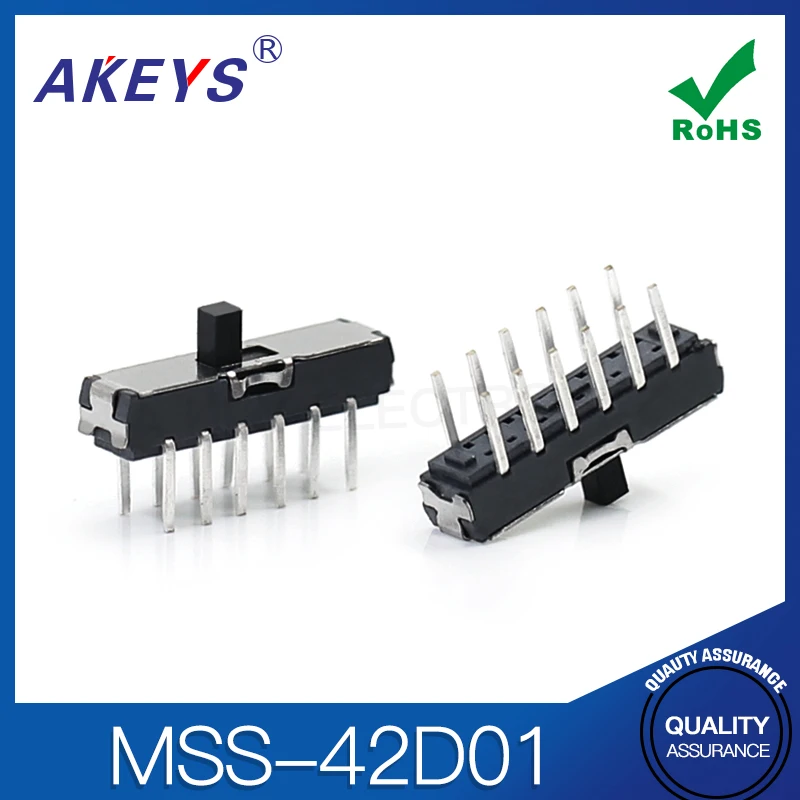 Mss-42d01-4P2T-Mini-double-row-12-pin-vertical-plug-straight-toggle-toy ...