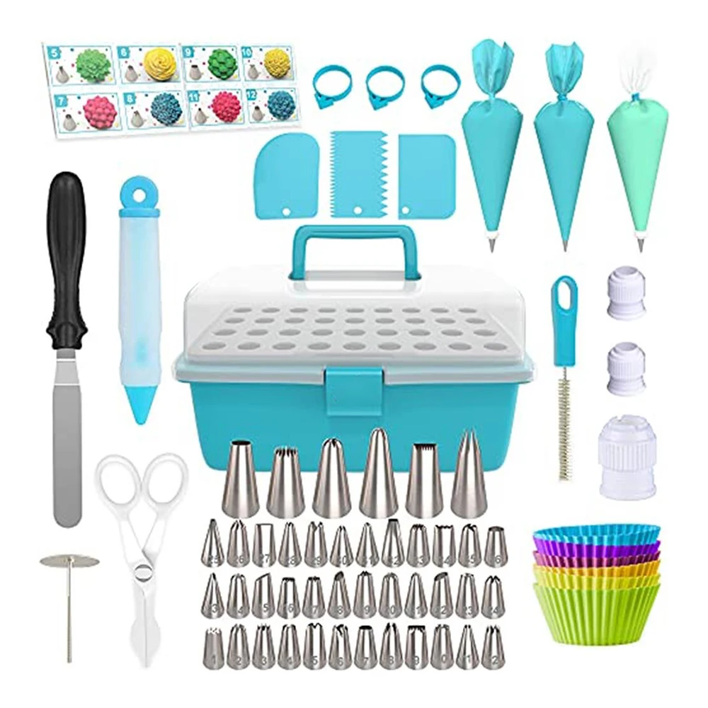 115-Piece-Cake-Decorating-Tools-Kit-With-Piping-Tips-Cake-Scraper-Etc ...