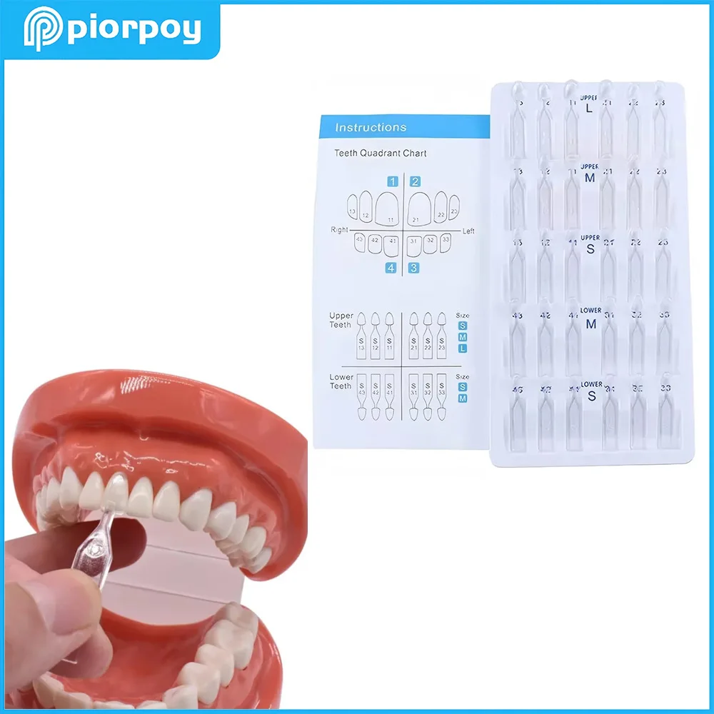 PIORPOY Dental Composite Resin Veneers Mould 30Pcs/Box Light Cure Teeth ...