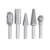 5pcs Steel Rotary Rasp File 1/4" Shank Rotary Craft Files Rasp Burrs ...