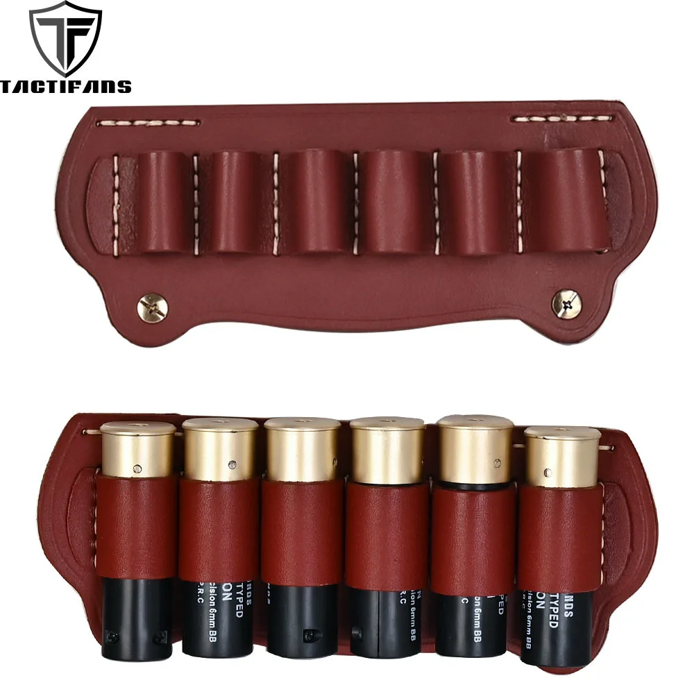 Tactical-Hunting-Cowhide-Leather-Shotgun-Shell-Ammo-Carrier-Holder-6 ...