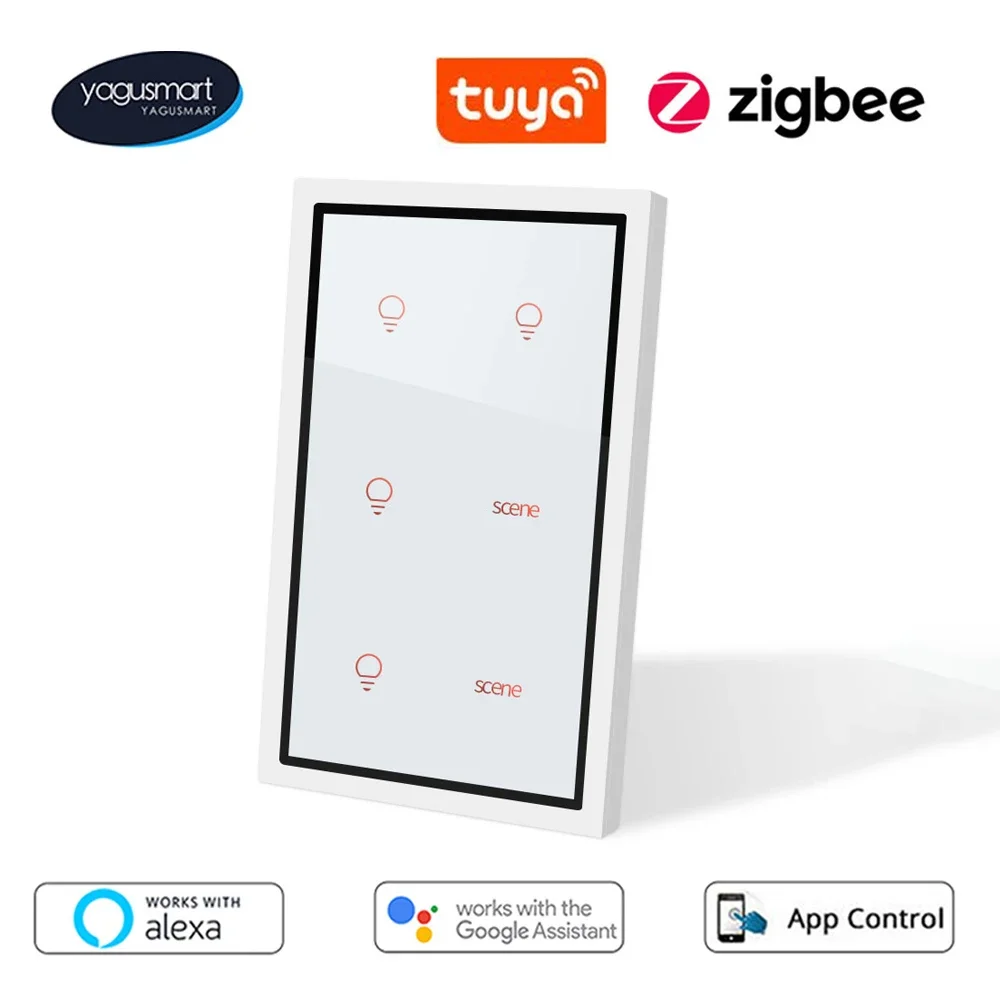 Tuya-Zigbee-4-Gang-Light-Switch-com-2-Cenas-Painel-de-Toque-4x2 ...