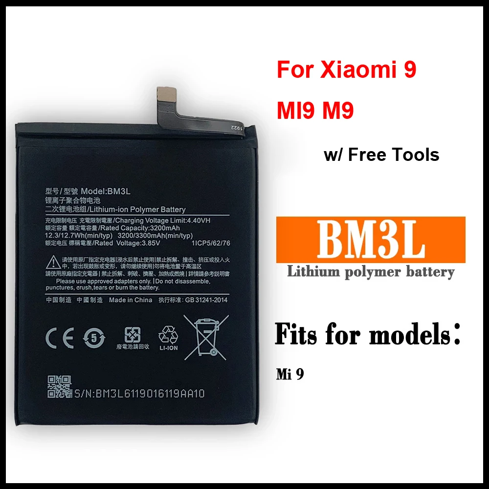 Quality-Replacement-Battery-For-Xiaomi-9-MI9-M9-MI-9-Xiaomi9-Xiao-mi-9 ...