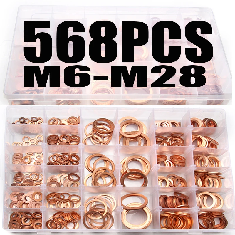 568Pcs M6/M8/M9/M10/M12/M14/M16/M18/M20/M22/M24/M26/M28 Hardware ...