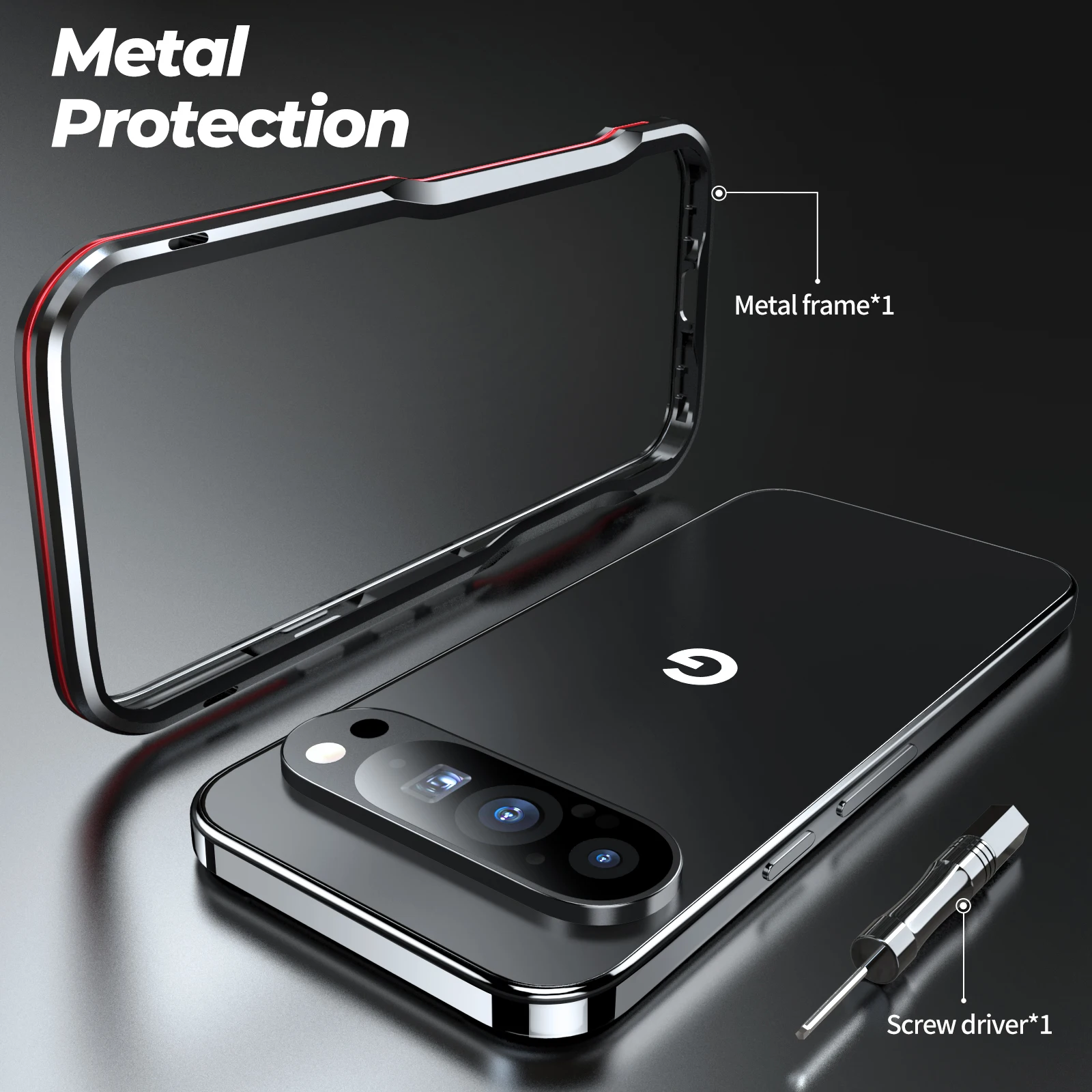 Luxury Aluminum Metal Frame Phone Case For GooglePixel 8 9 Pro XL Metal ...