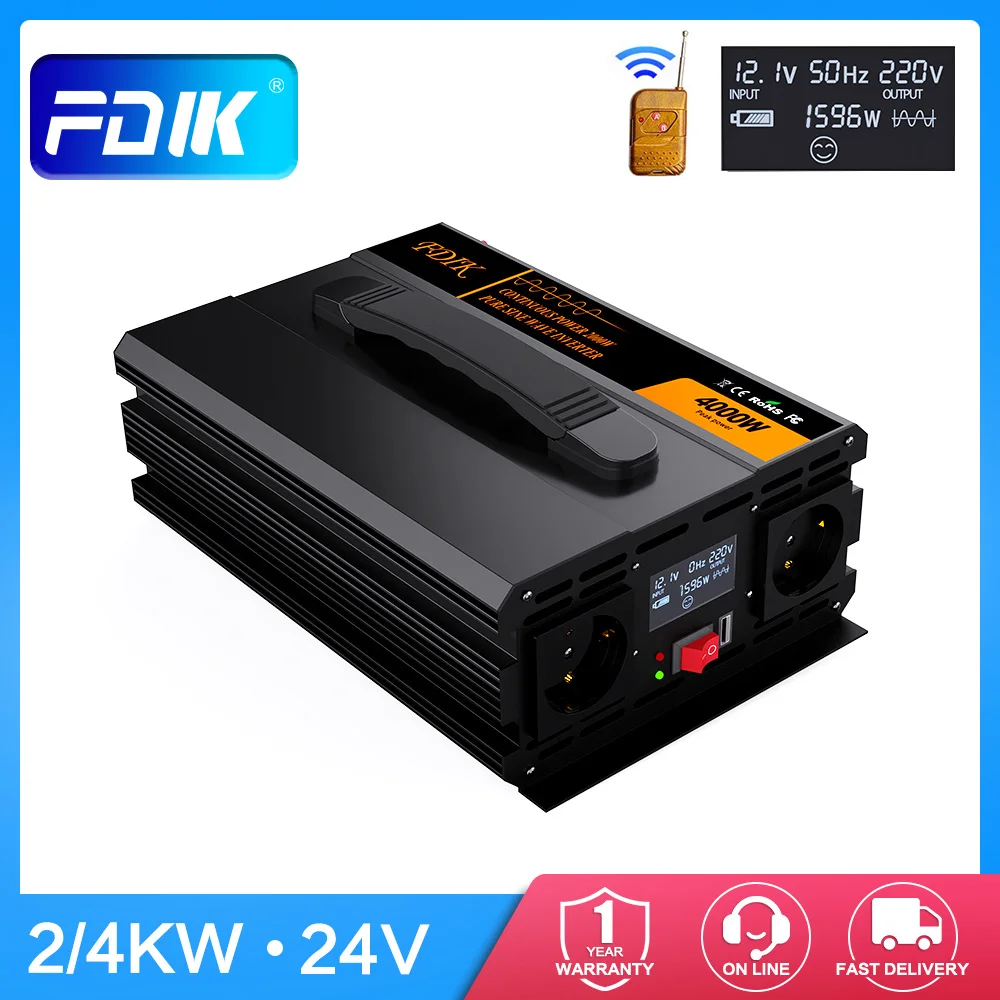FDIK-Inverter-2000W-4000W-Pure-Sine-Wave-DC24V-to-AC220V-Solar-Inverter ...