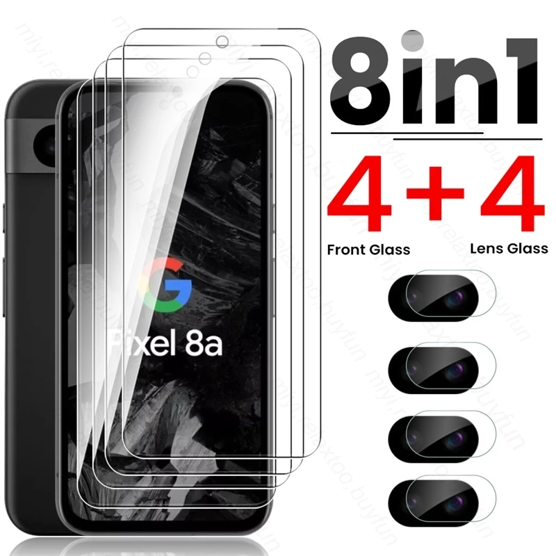 8-In-1-Tempered-Glass-For-Google-Pixel-8a-7a-6a-5G-Camera-Lens-Screen ...