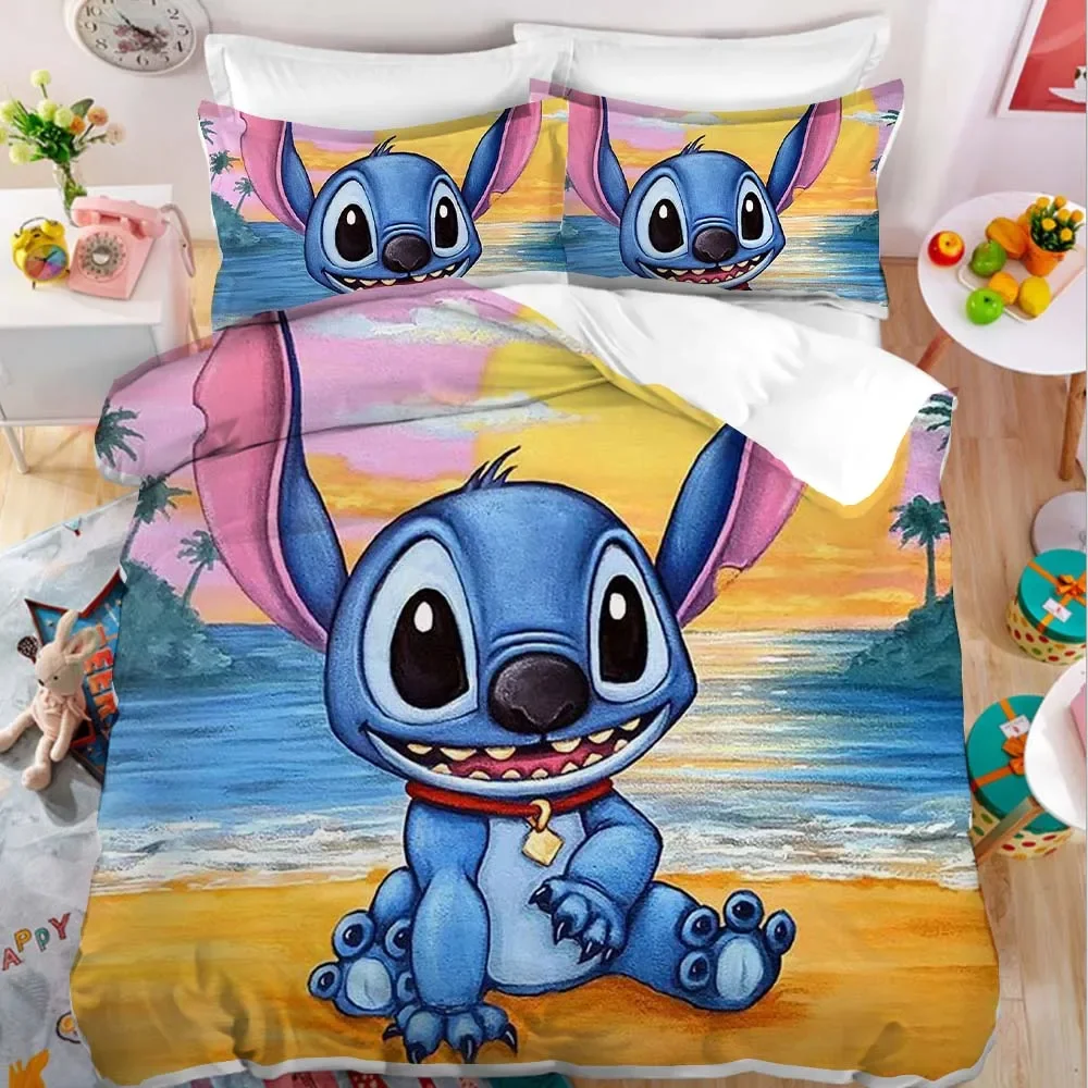Disney-Conjunto-De-Cama-Lilo-e-Stitch-para-Crian-as-Figura-Anime-Colcha ...