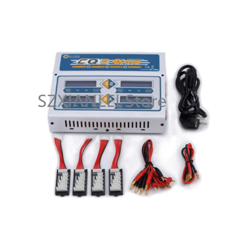 EV-Peak 100W x 4 CQ3 RC 밸런스 리포 배터리 충전기, Nimh Nicd 리튬 배터리 충전기 방전기, 디지털 LCD 스크린 드론 포함