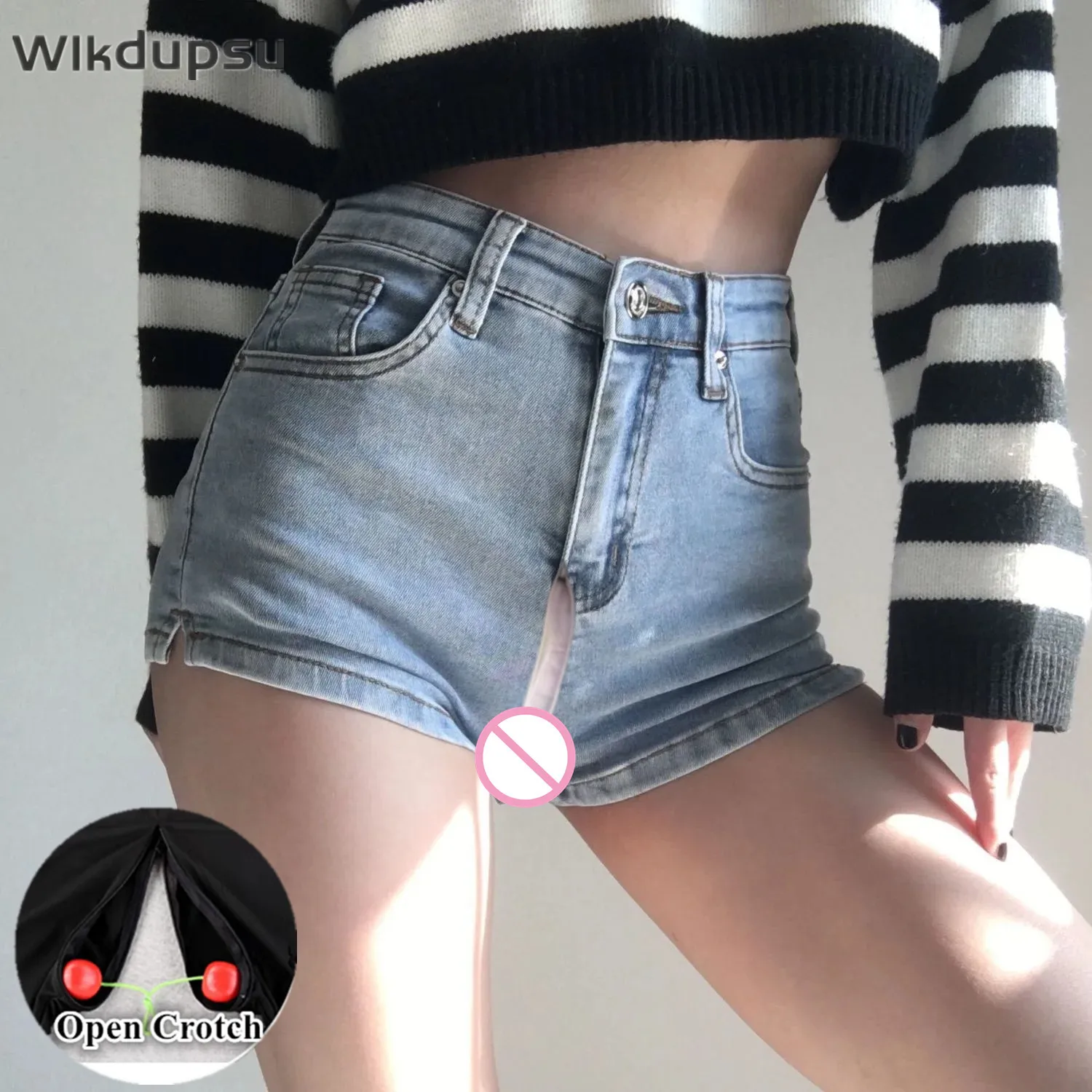 Mini-vaqueros-sexys-de-entrepierna-abierta-para-mujer-herramientas-sexuales-al-aire-libre ...