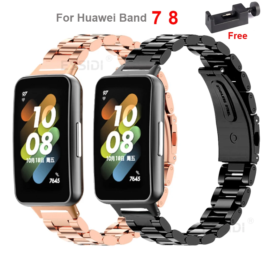 Essidi New Stainless Steel Watch Band For Huawei Band 8 7 Metal Wrist ...