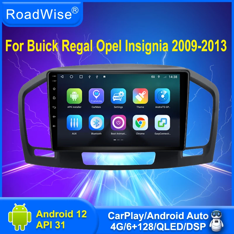 Roadwise Android Car Radio Multimedia Carplay For Buick Regal Opel Insignia 2009 2010 2011 2012 ...