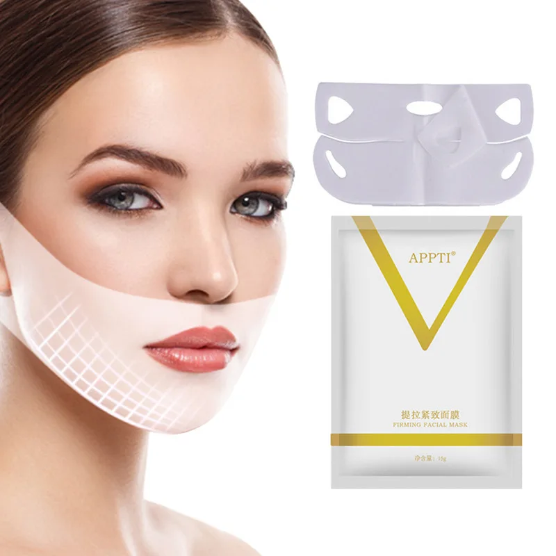 Reusable-Silicone-Face-Lift-Mask-Soft-Gel-Anti-Wrinkle-Tape-Skin-Whiten ...