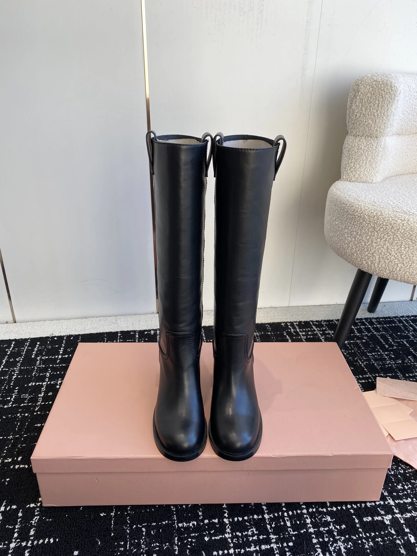 Botas-de-salto-alto-grosso-de-manga-comprida-feminina-botas-suaves-de ...