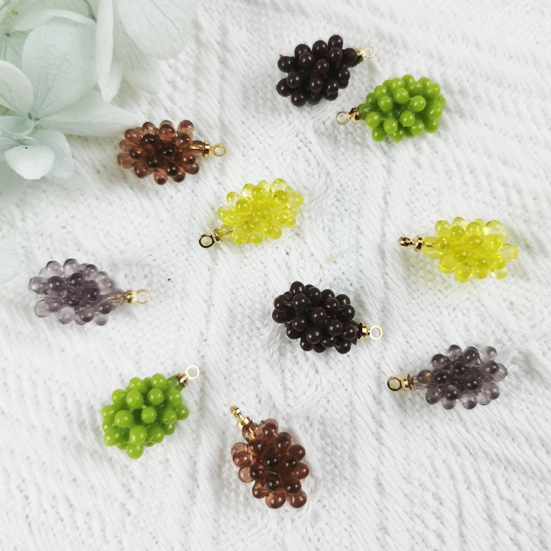 MuhNa-10pcs-3D-Fruit-Grapes-Charms-For-Jewelry-Making-A-Bunch-Of-Grapes ...