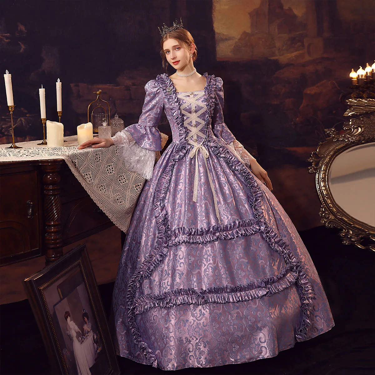 Purple Ball Gowns Masquerade