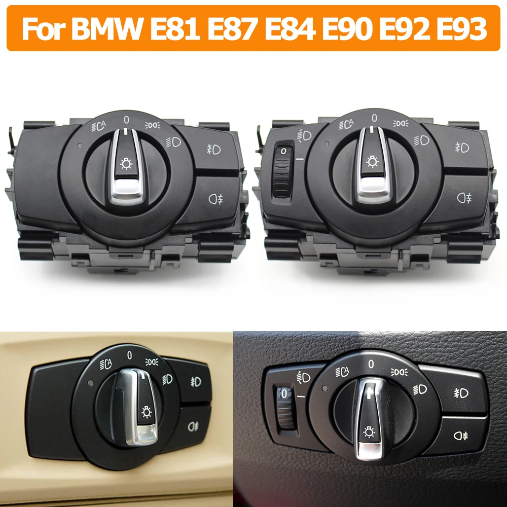 Car-Front-Head-Lamp-Headlight-Switch-Button-Assembly-For-BMW-1-3-X1 ...