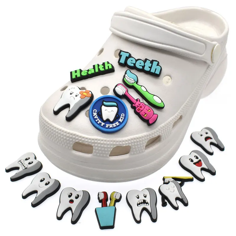 Teeth-Health-Theme-Shoe-Charms-Packs-PVC-Decoration-For-Kids-Hole-Shoes ...
