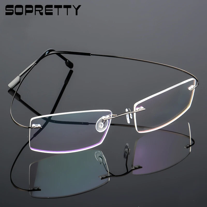 Titanium-Alloy-Ultra-Elastic-Frameless-Metal-Glasses-Frame-for-Men-and ...