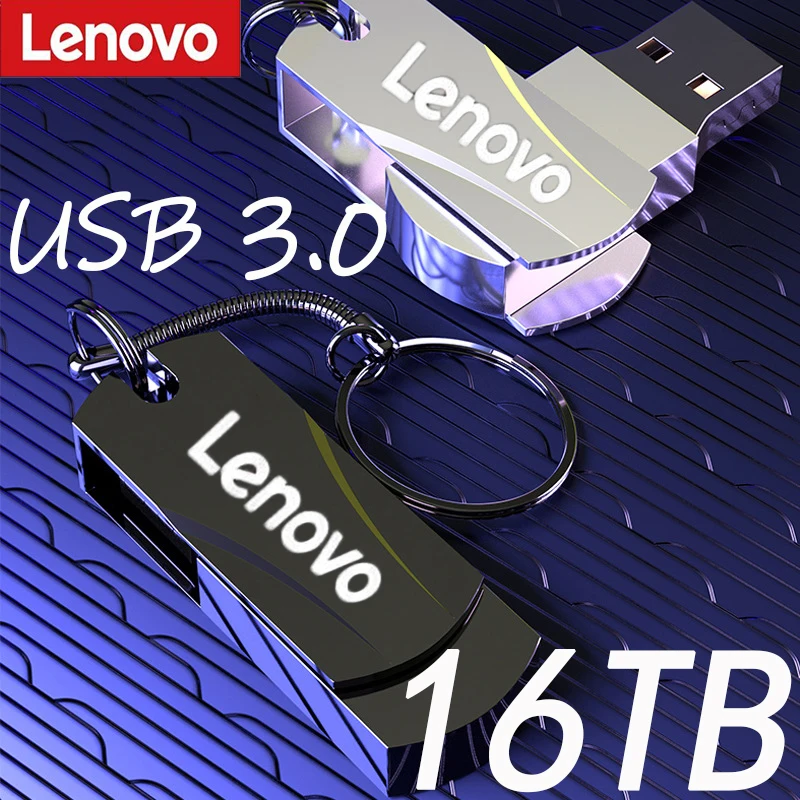 Lenovo-Mini-unidad-Flash-USB-de-16TB-pendrive-negro-de-Metal-de ...