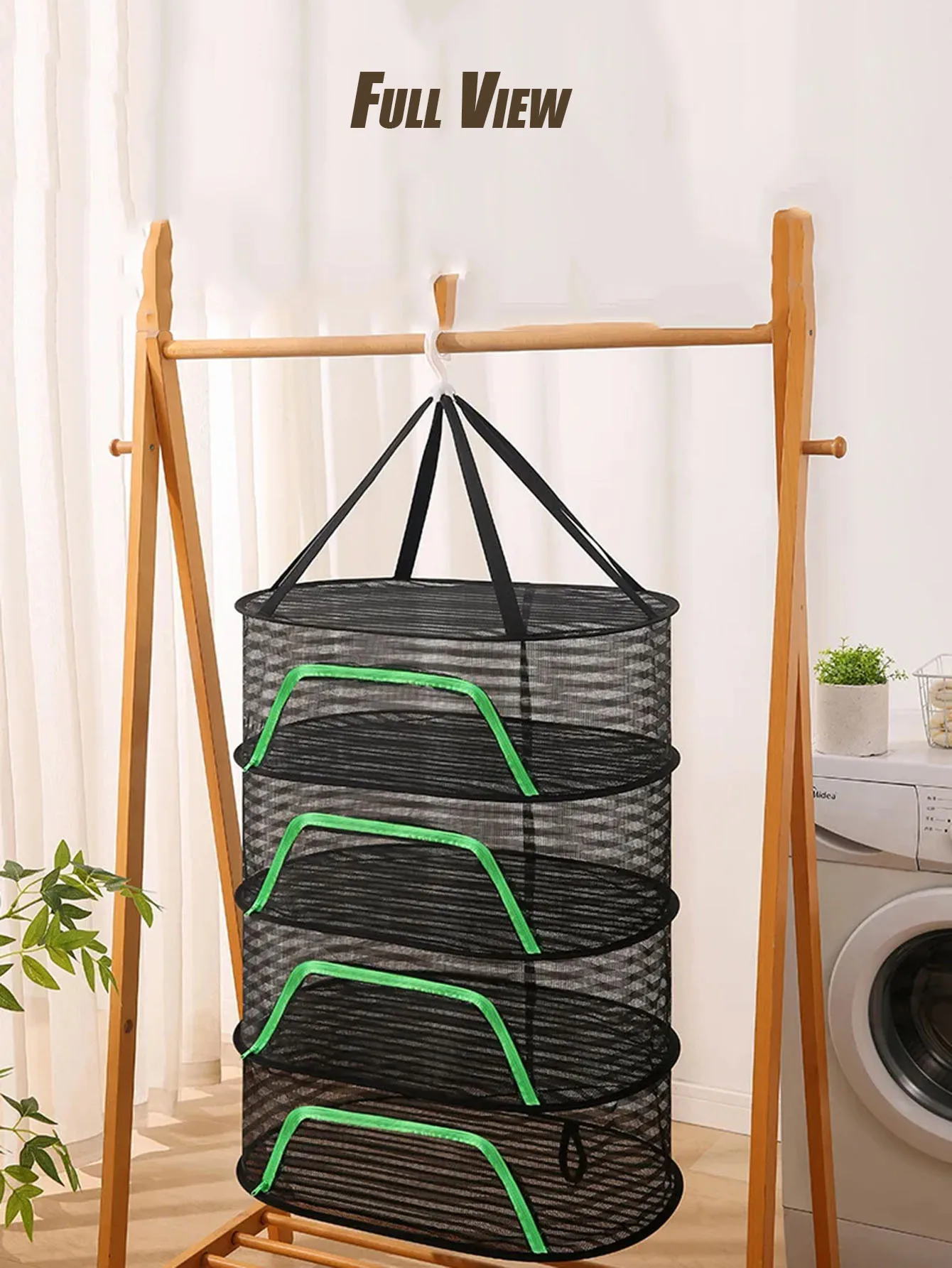 Layers-Food-Drying-Net-Mesh-Bag-Anti-mosquito-Folding-Dry-Rack-Hanging ...