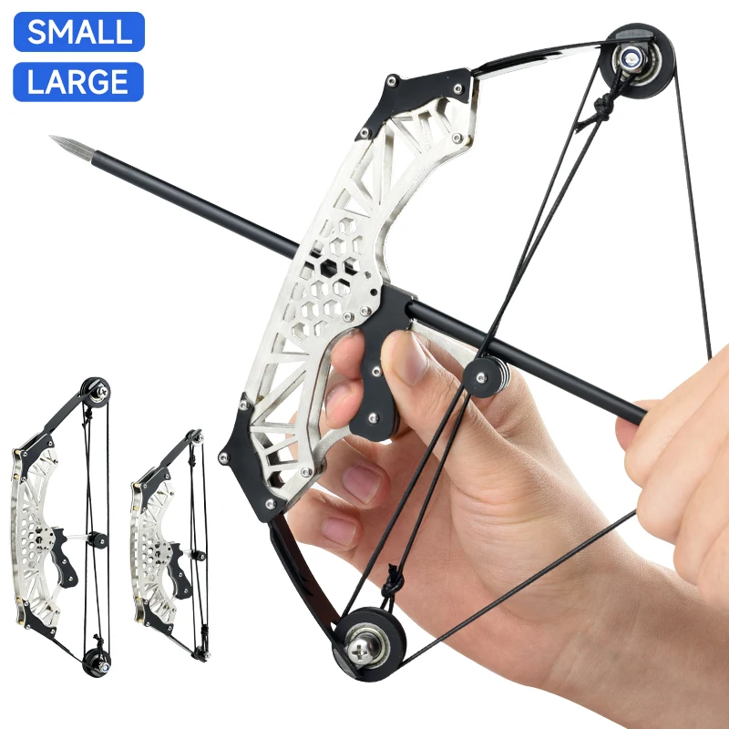 304-Stainless-Steel-Mini-Compound-Bow-Toy-Indoor-and-Outdoor-Shooting ...