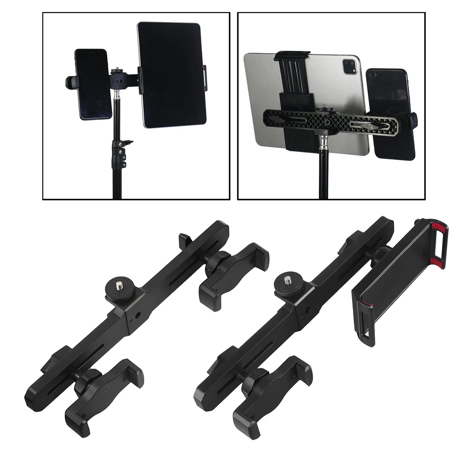 Universal-Mobile-Phone-Bracket-Dual-Adjustable-Crossbar-Clip-for-Livie ...