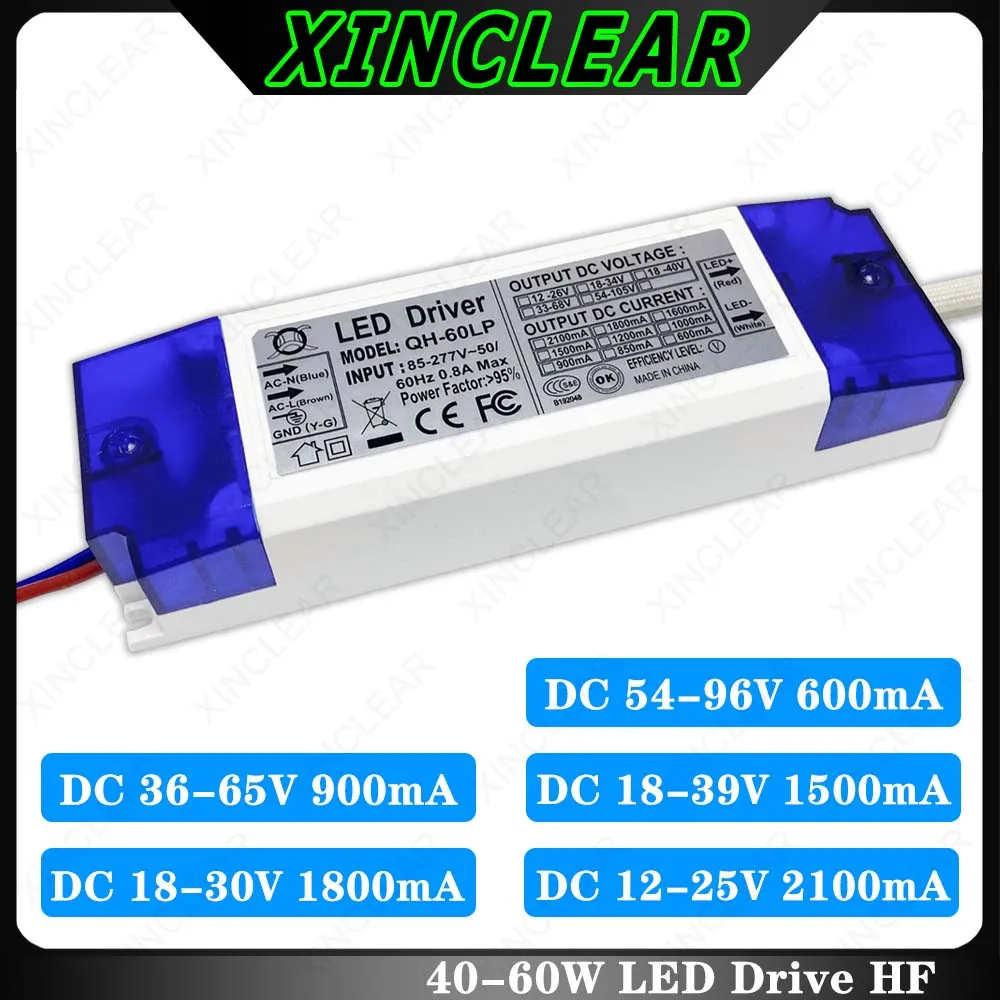 40W 45W 48W 50W 60W LED Driver DC54-96V 36-65V 18-39V 18-30V 600mA 900mA 1500mA 1800mA 2100mA ...