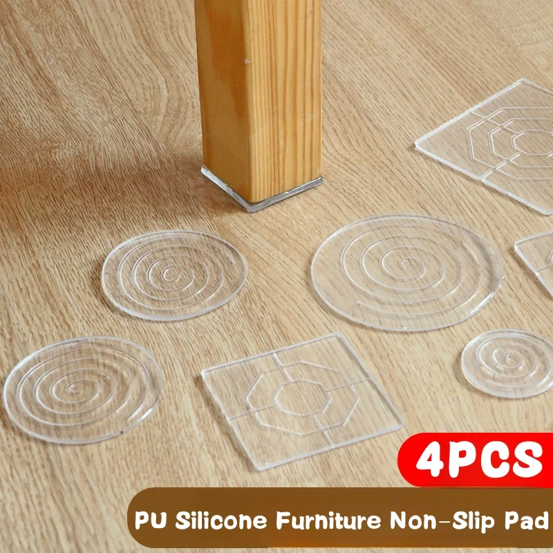 4Pcs-Silicone-Non-Slip-Pad-Anti-moving-Table-Foot-Mat-Bed-Foot-Antislip ...