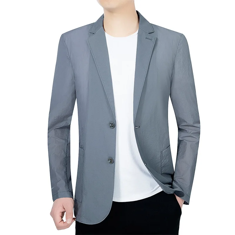 New-Summer-Man-Quick-Drying-Thin-Blazers-Jackets-Business-Casual-Suits ...