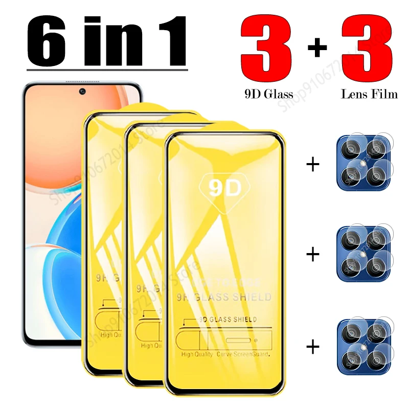 6 in 1 9D Glass For Honor X8 X9 X7 X6 X6A X7A X8A Screen Protectors ...