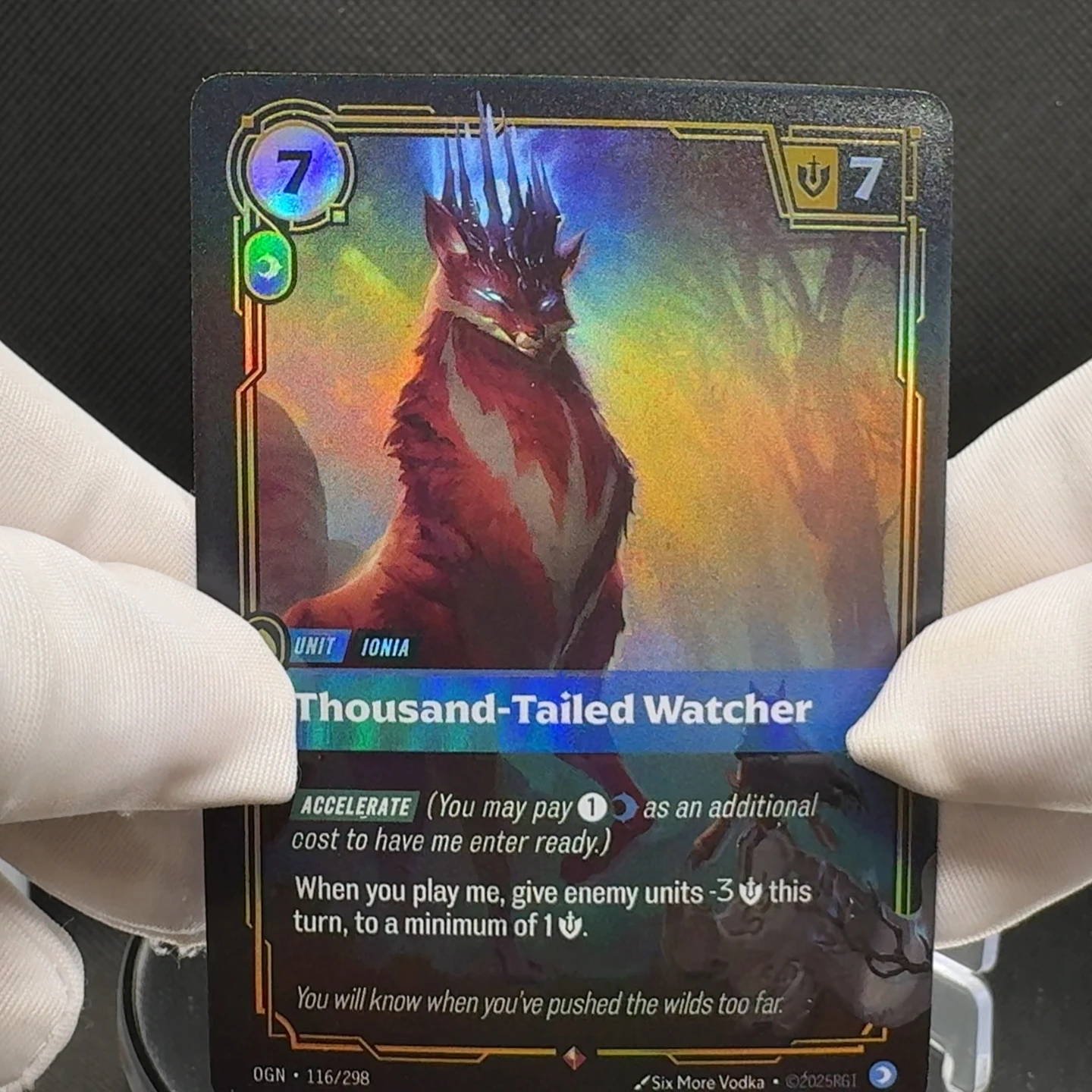 League Of Legends Riftbound OGN-116 Thousand-Tailed Watcher Unit Card ...