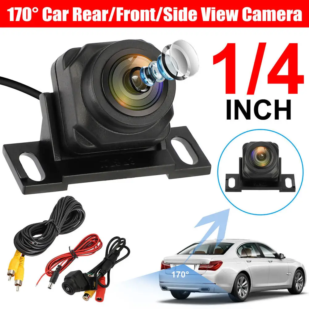 170° CMOS Car Rear/Front/Side View Backup Reverse Camera Night Vision ...