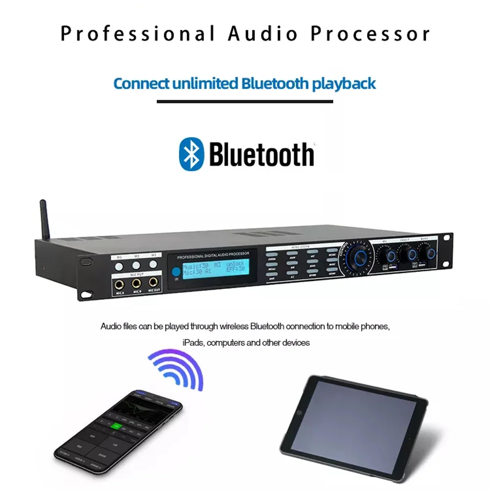 AP 800 DSP Professional Digital Audio Processo Pre effects KTV Echo ...