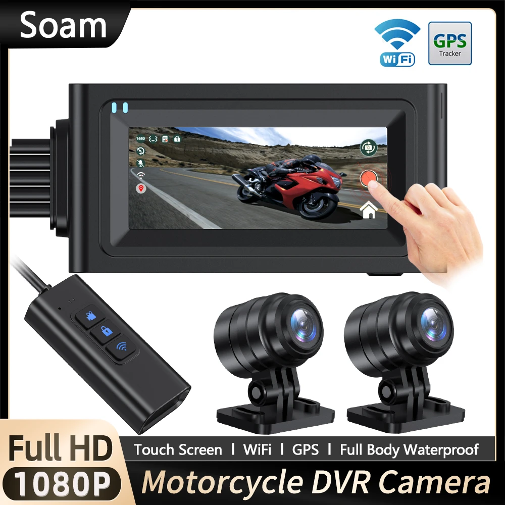 Full-Body-Waterproof-Motorcycle-Camera-Recorder-Touch-Screen-WiFi-Dual ...