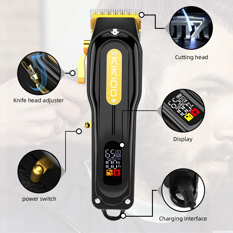 KIKIDO-Hair-Clippers-Professional-Hair-Trimmer-Adjustable-Clipper-For ...