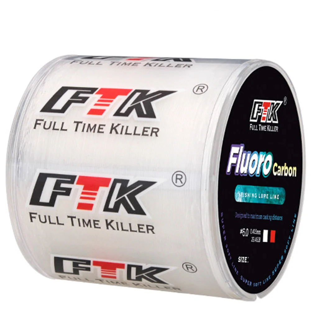 FTK Super Strong 300/500m Fishing Line Carbon Fiber Fluorocarbon Line ...