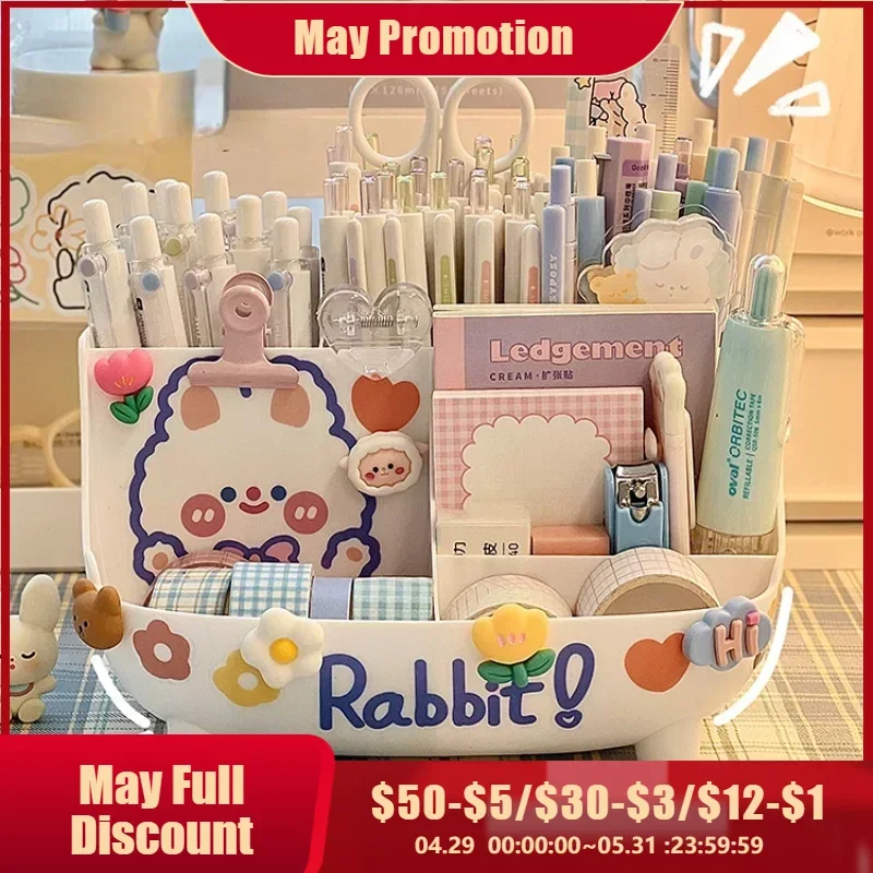 Kawaii-Large-capacity-Desktop-Pen-Holder-Cute-Stationery-Storage-Box ...