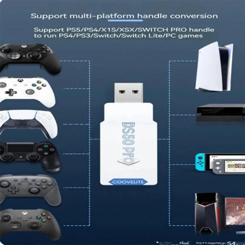 Coovelite-Ds50-Pro-controlador-convertidor-de-Gamepad-adaptador-receptor-Compatible-con-Ps5-Ps4 ...