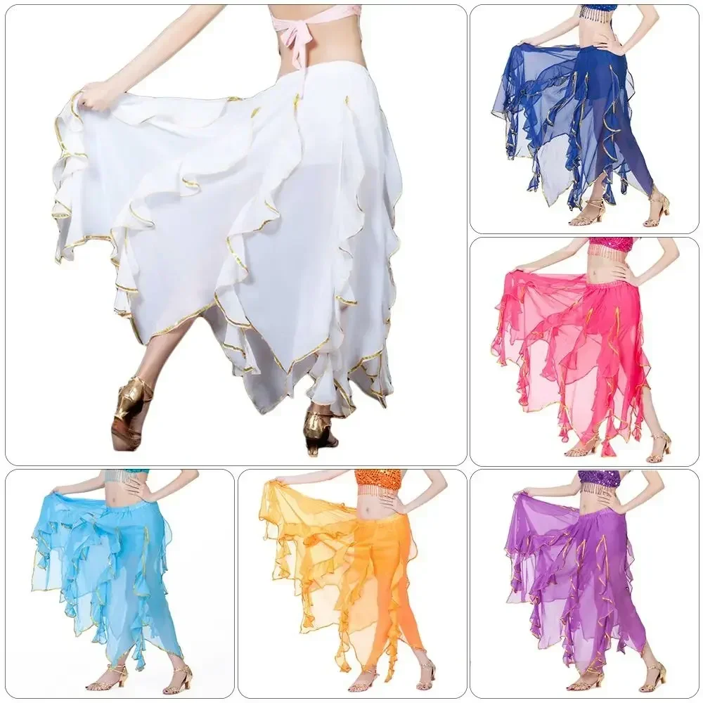 Шифоновая юбка с кисточками для танца живота | AliExpress