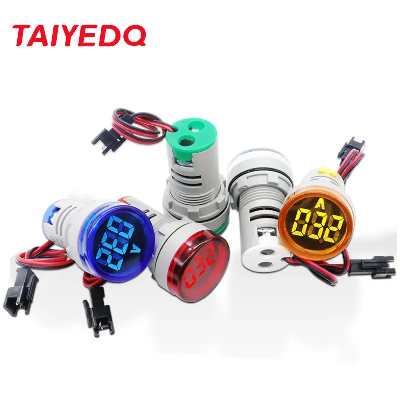 Mini-AC220V-22mm-Digital-Display-Ampermeter-Monitor-Current-Indicator ...