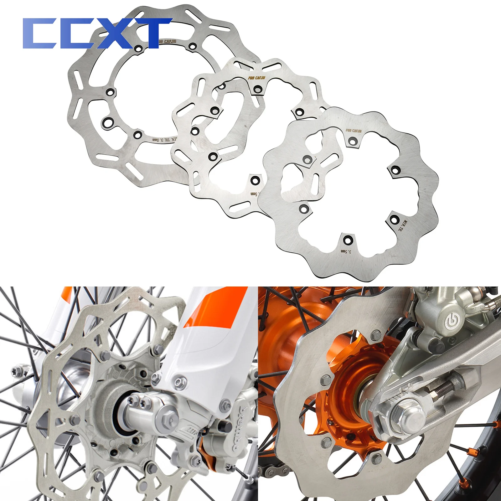 Motorcycle-260MM-220MM-Front-Rear-Brake-Disc-Rotor-Set-For-KTM-SX-SXF ...