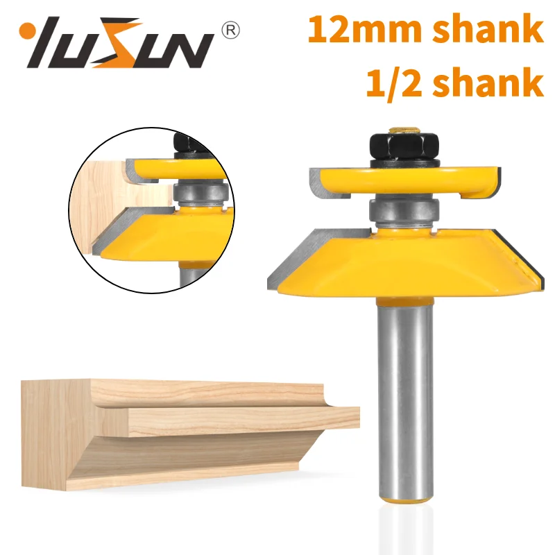 YUSUN 1PC 12MM 12.7MM Shank Raised Panel Bit With Back Cutter Router ...