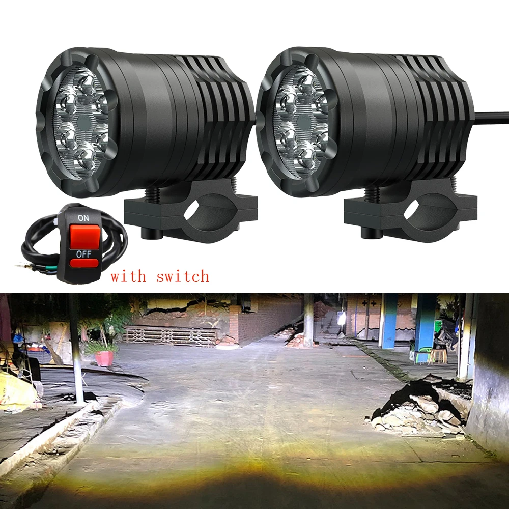 Motorfiets Led Licht Motor Externe Spotlight Extra Koplamp Spotlight ...