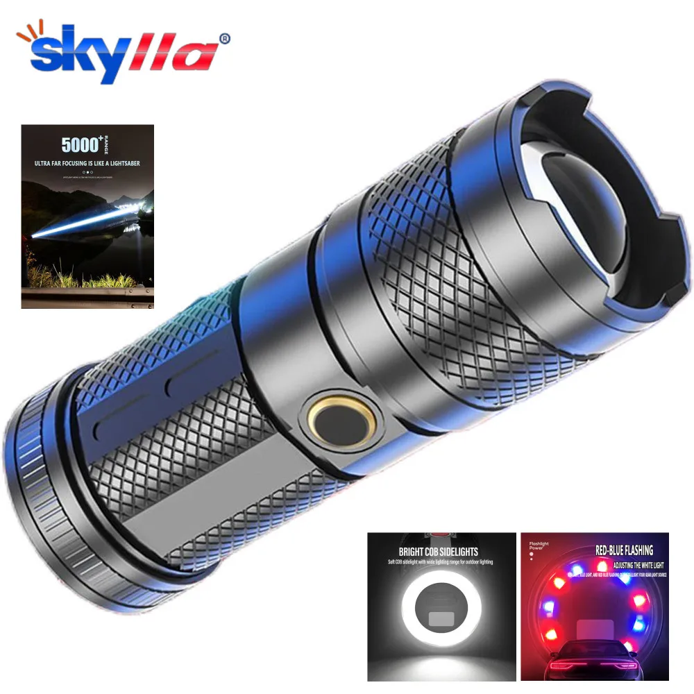 Powerful-Long-Range-LED-Flashlight-Camping-Torch-Telescopic-Zoom-With ...