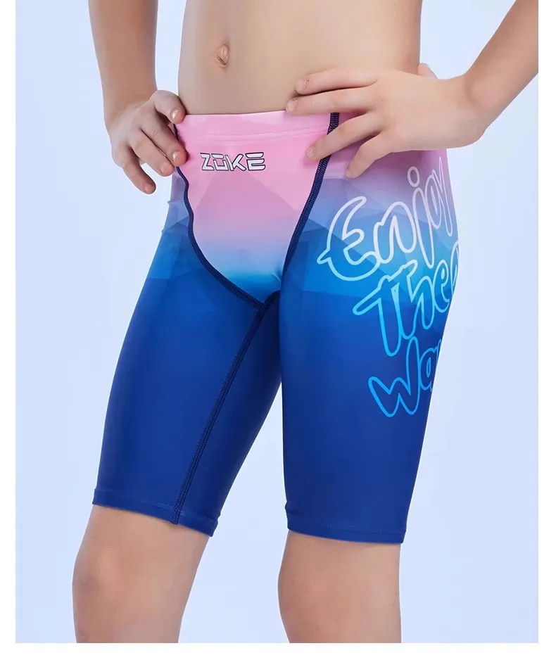 Zoke-Boys-Professional-Training-Competition-Swimming-Trunk-Children-s ...
