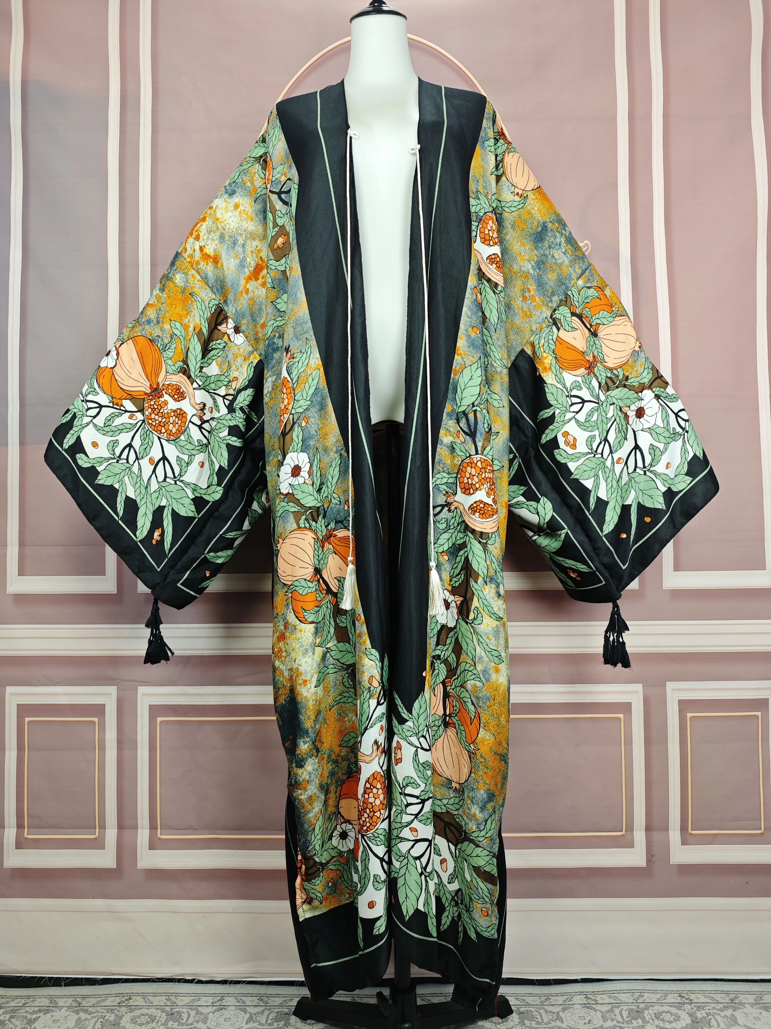 024-Summer-New-Printed-Boho-muslim-Woman-Dubai-Ramadan-Loose-Long-Open ...